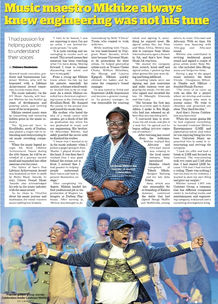 Music guru Mkhize feels honoured by Samas - PressReader