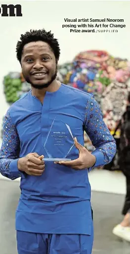 Nigerian artist Nnorom inspired by African print wax fabrics - PressReader