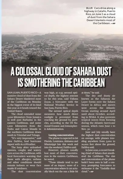 A COLOSSAL CLOUD OF SAHARA DUST IS SMOTHERING THE CARIBBEAN - PressReader