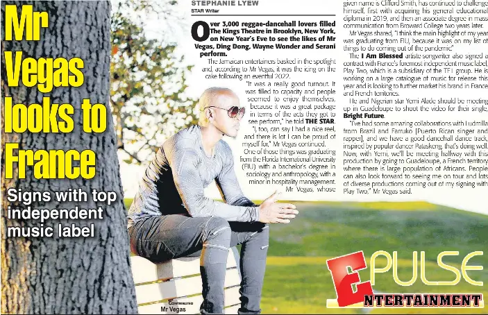 Mr Vegas looks to France - PressReader