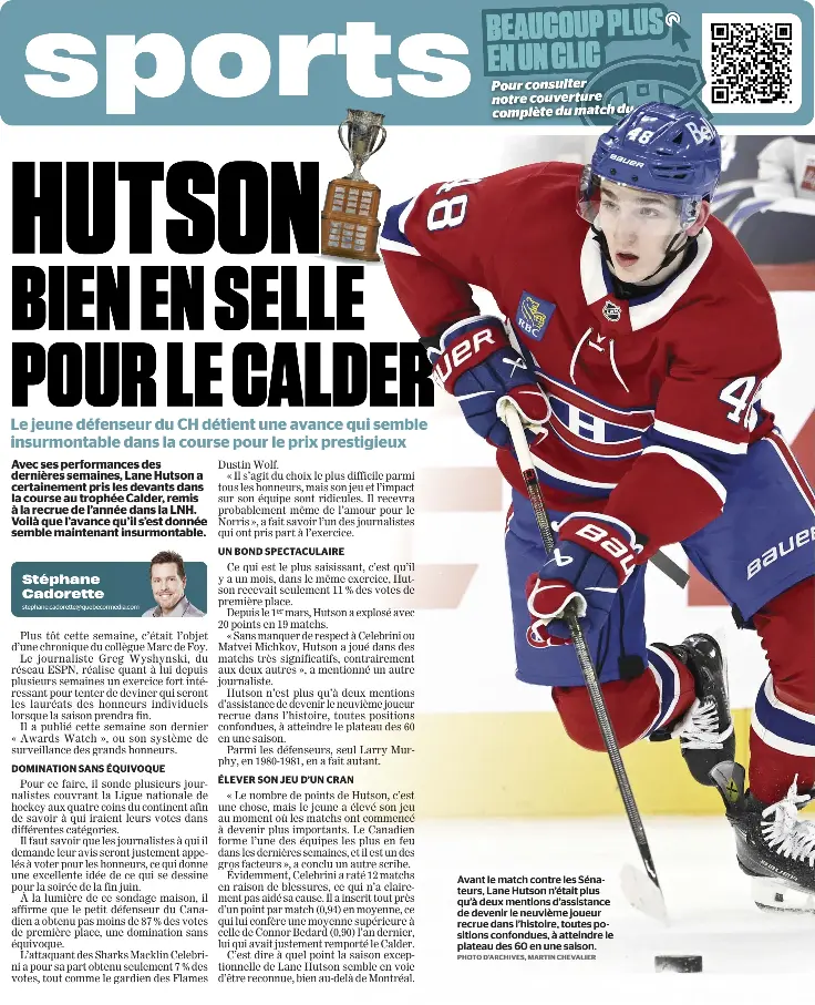 HUTSON BIEN EN SELLE POUR LE CALDER - PressReader
