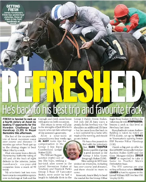 REFRESHED He’s back to his best trip and favourite track - PressReader