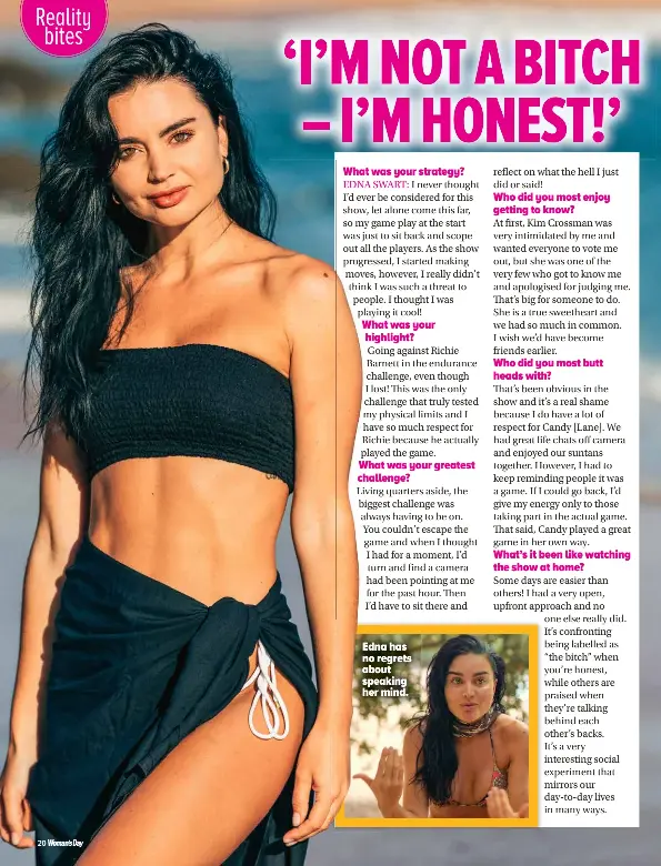 ‘I’M NOT A BITCH – I’M HONEST!’ - PressReader