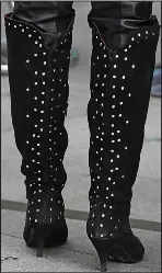 In leather trousers and knee-high boots, Angela Rippon at 71 - PressReader