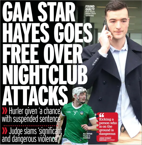 GAA STAR HAYES GOES FREE OVER NIGHTCLUB ATTACKS - PressReader