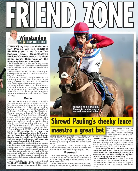 SHREWD PAULING’S CHEEKY FENCE MAESTRO A GREAT BET - PressReader