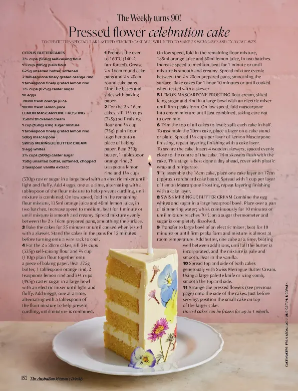 Pressed flower celebratio­n cake - PressReader