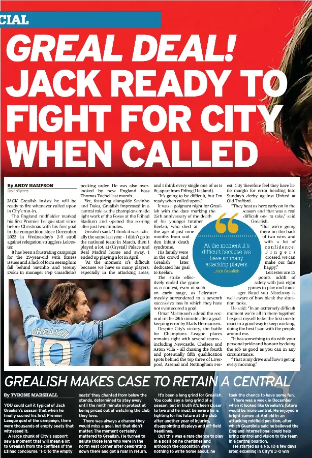 GREAL DEAL! JACK READY TO FIGHT FOR CITY WHEN CALLED - PressReader