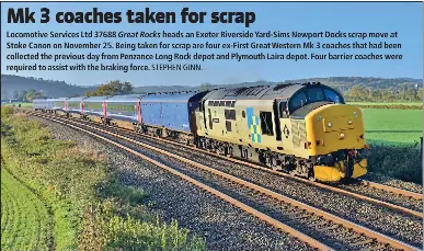 Mk 3 coaches taken for scrap - PressReader