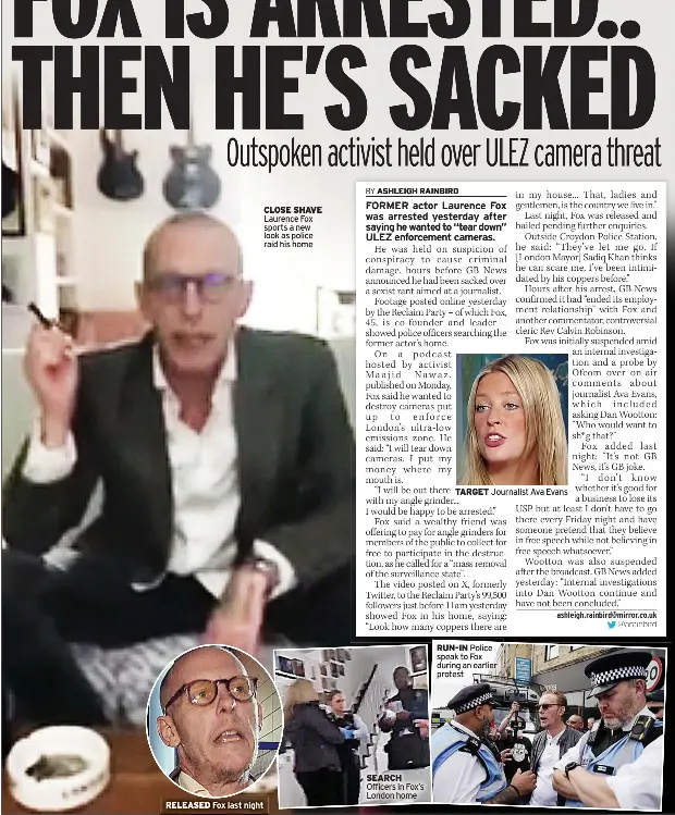FOX IS ARRESTED.. THEN HE’S SACKED - PressReader