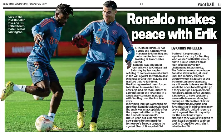 Ronaldo makes peace with Erik - PressReader