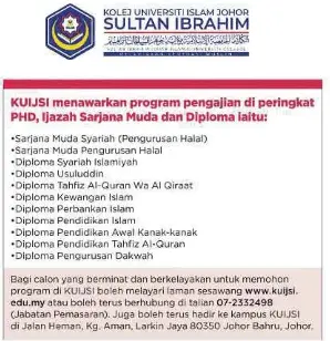 KUIJSI IPT Islam unggul di selatan Malaysia, ASEAN - PressReader