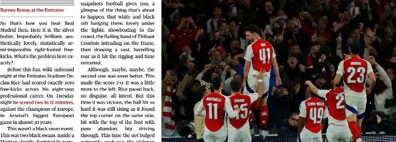 Declan Rice topples Real Madrid with black swans and silver bullets - PressReader