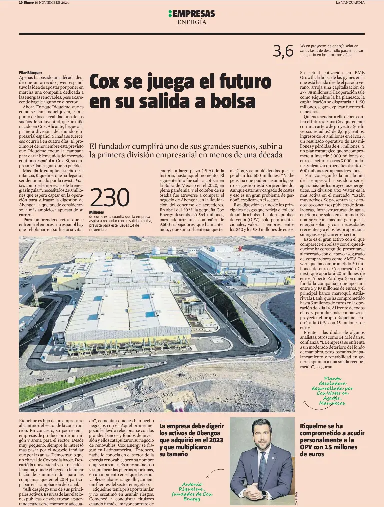 Cox se juega el futuro en su salida a bolsa - PressReader