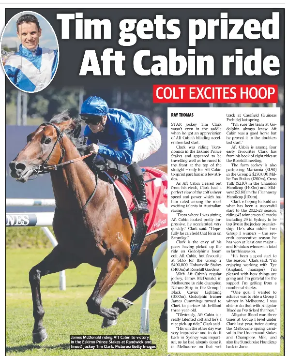 Tim gets prized Aft Cabin ride - PressReader