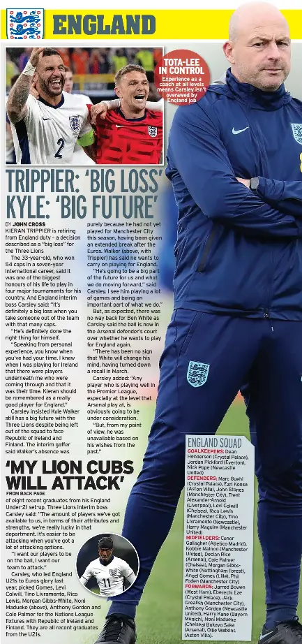 TRIPPIER: ‘BIG LOSS’ KYLE: ‘BIG FUTURE’ - PressReader