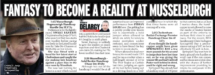 FANTASY TO BECOME A REALITY AT MUSSELBURG­H - PressReader