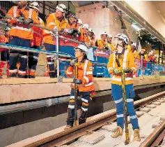 Workers complete southbound CRL track - PressReader