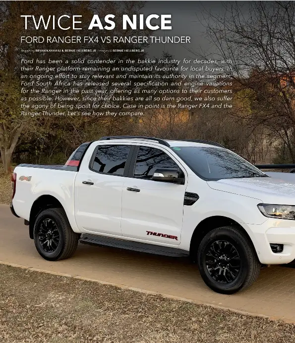 FORD RANGER FX4 VS THUNDER / Twice as nice - PressReader