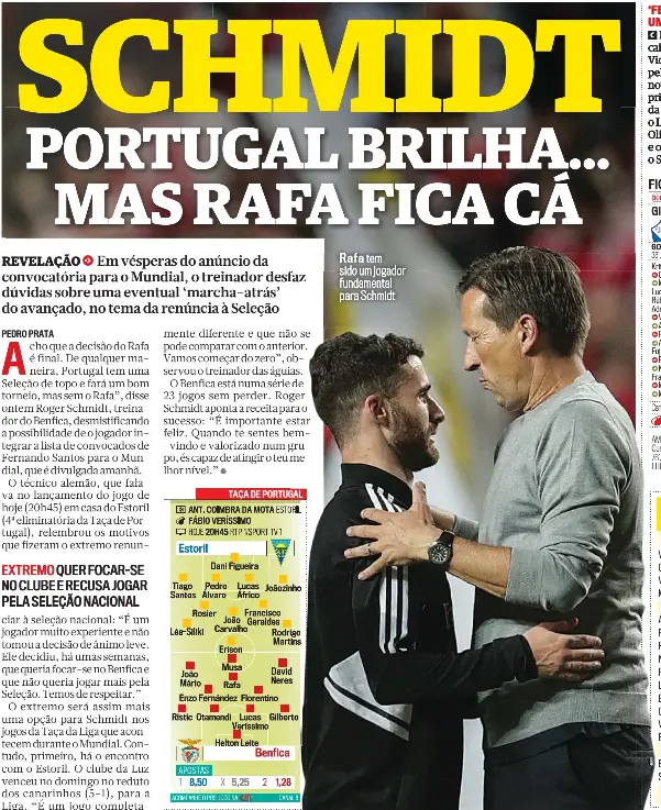 SCHMIDT PORTUGAL BRILHA... MAS RAFA FICA CÁ - PressReader