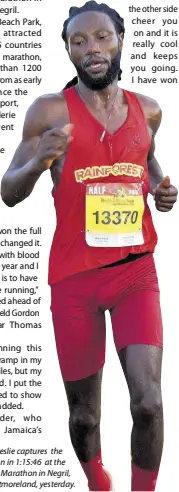 Leslie, Ponder lead the way at 24th Reggae Marathon - PressReader