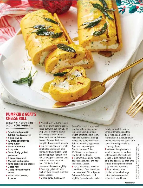 PUMPKIN & GOAT’S CHEESE ROLL - PressReader