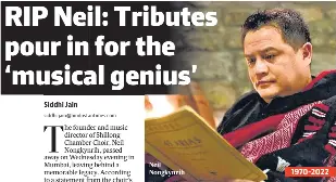 RIP Neil: Tributes pour in for the ‘musical genius’ - PressReader