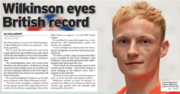 Wilkinson eyes British record - PressReader