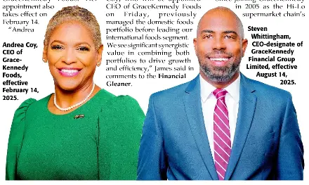 More changes as GK CEO James takes up office - PressReader