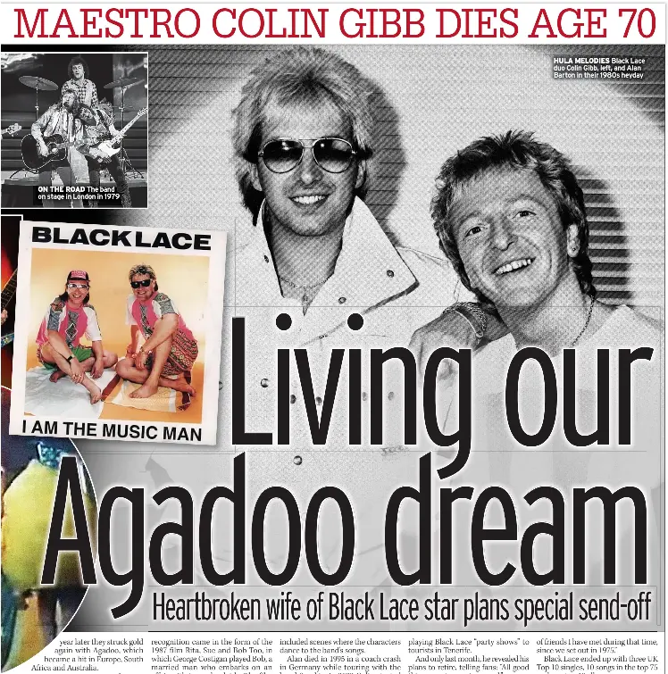Living our Agadoo dream Heartbroke­n wife of Black Lace star plans ...