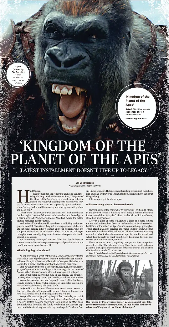 ‘KINGDOM OF THE PLANET OF THE APES’ - PressReader