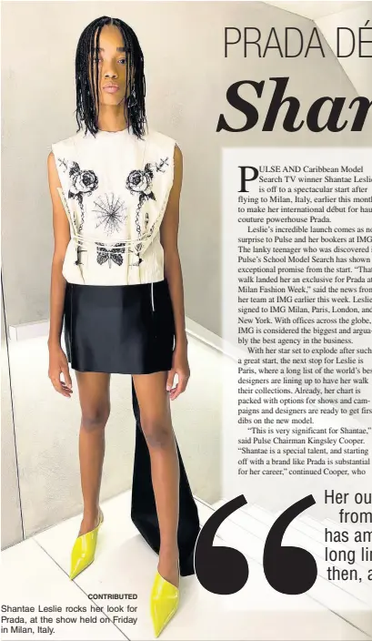 PRADA DÉBUT FOR PULSE STAR Shantae Leslie - PressReader
