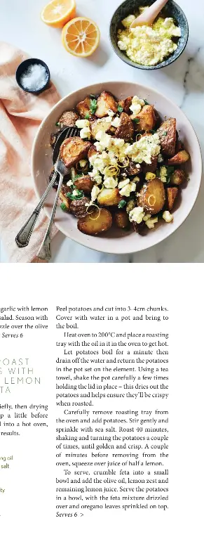 CRISPY ROAST POTATOES WITH OREGANO, LEMON &F ETA - PressReader