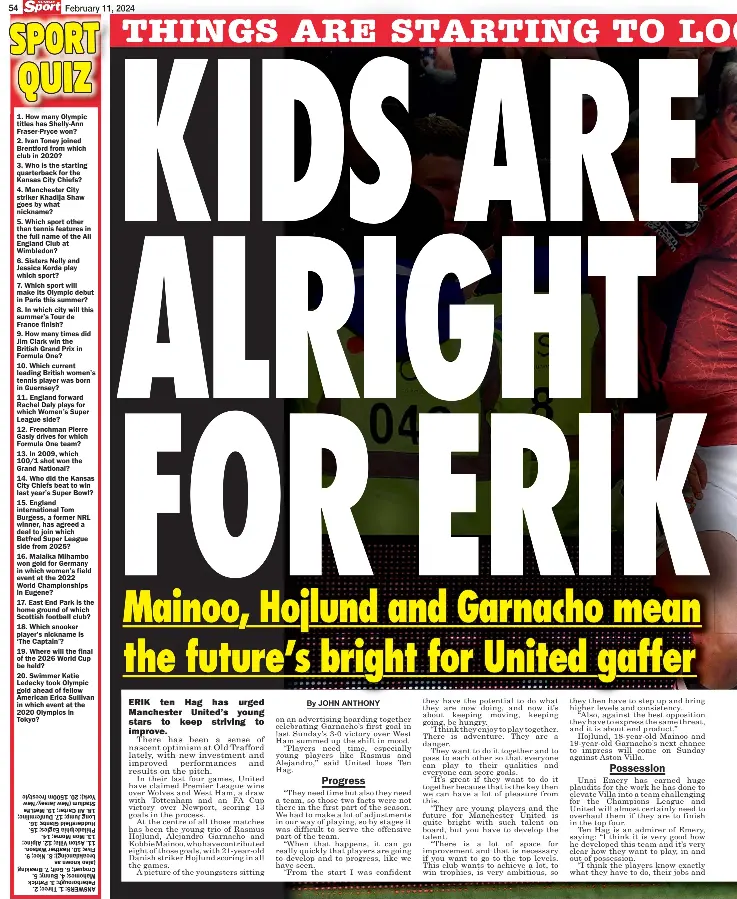 KIDS ARE ALRIGHT FOR ERIK - PressReader