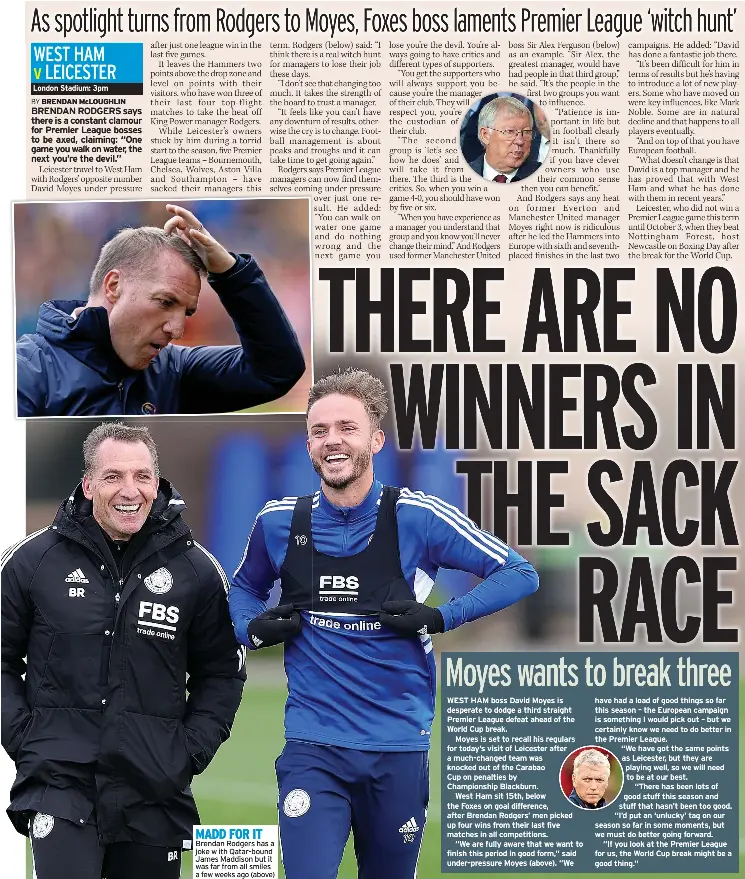 As spotlight turns from Rodgers to Moyes, Foxes boss laments Premier League ‘witch hunt ...