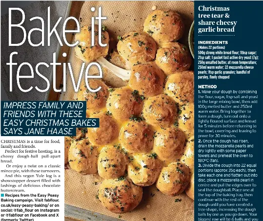 Christmas tree tear & share cheesy garlic bread - PressReader