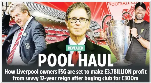 LIVERPOOL owners FSG are set to make a £3.7billion profit when they ...