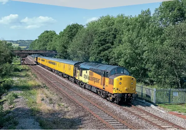 Colas Rail 37116 passing Duffield on Network Rail PLPR test train on ...