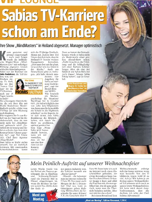 Sabias TV-Karriere schon am Ende? - PressReader