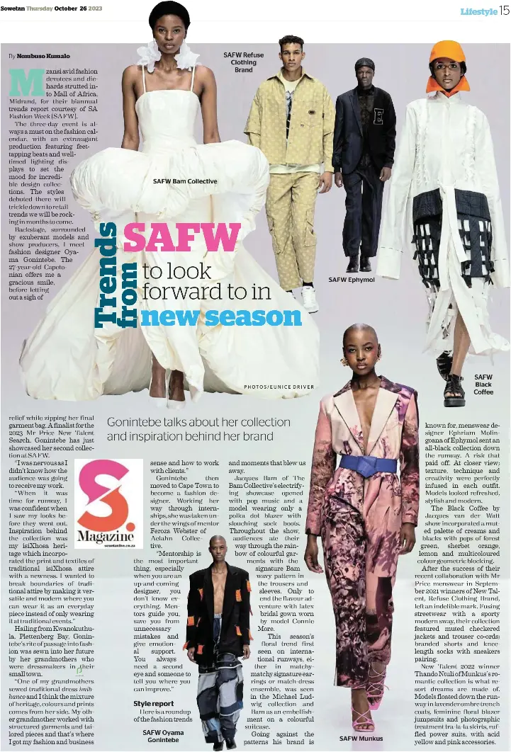 SAFW to look forward to in new season - PressReader