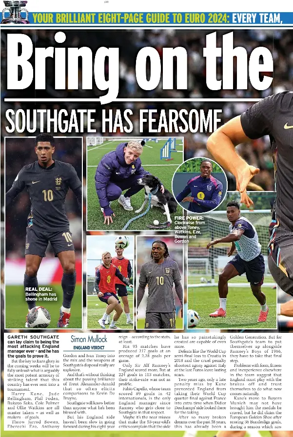 Bring on the SOUTHGATE HAS FEARSOME Big guns WEAPONS TO DEPLOY - PressReader