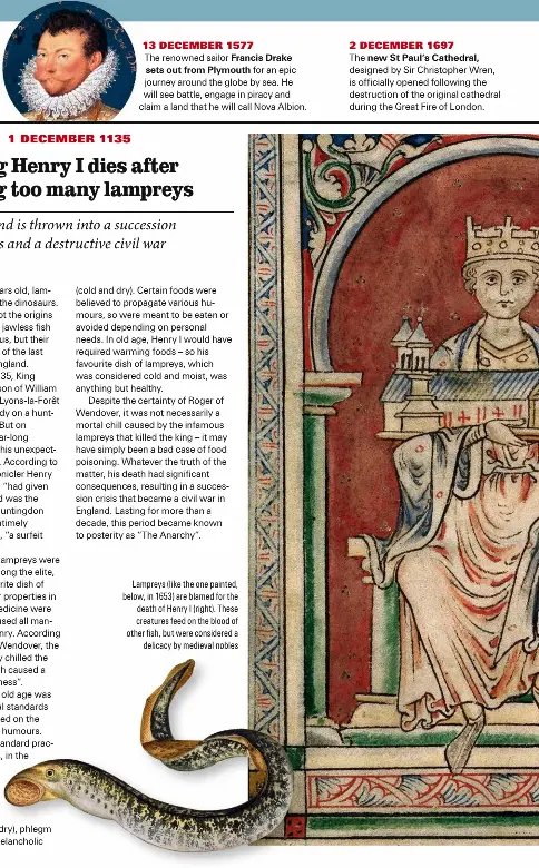 King Henry I dies after eating too many lampreys - PressReader