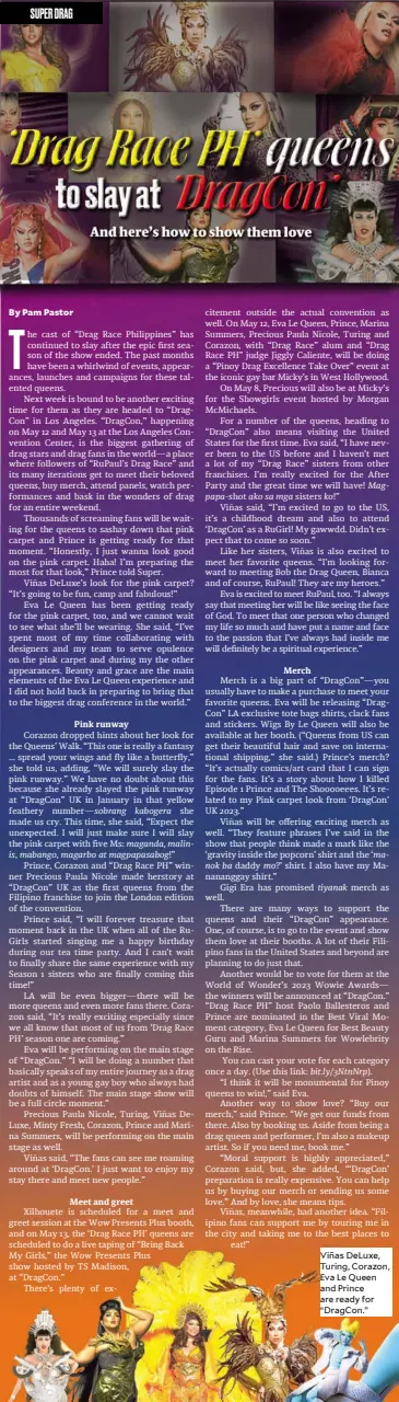 DRAG RACE PH QUEENS TO SLAY AT DRAGCON - PressReader