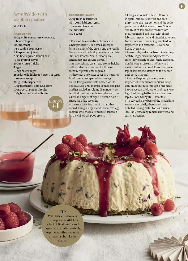 Semifreddo with raspberry sauce - PressReader
