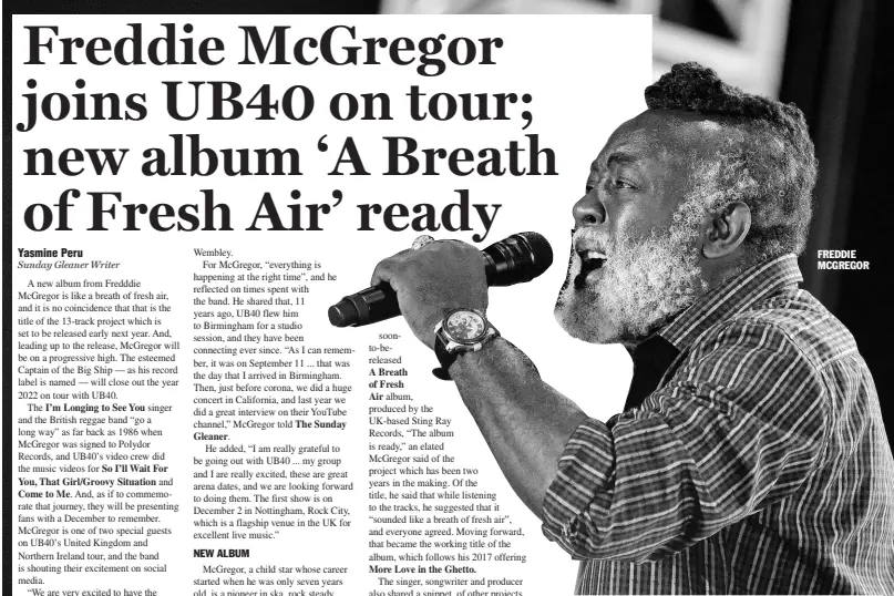 Freddie McGregor joins UB40 on tour; new album ‘A Breath of Fresh Air’ ready - PressReader