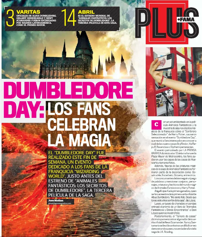 DUMBLEDORE DAY: LOS FANS CELEBRAN LA MAGIA - PressReader