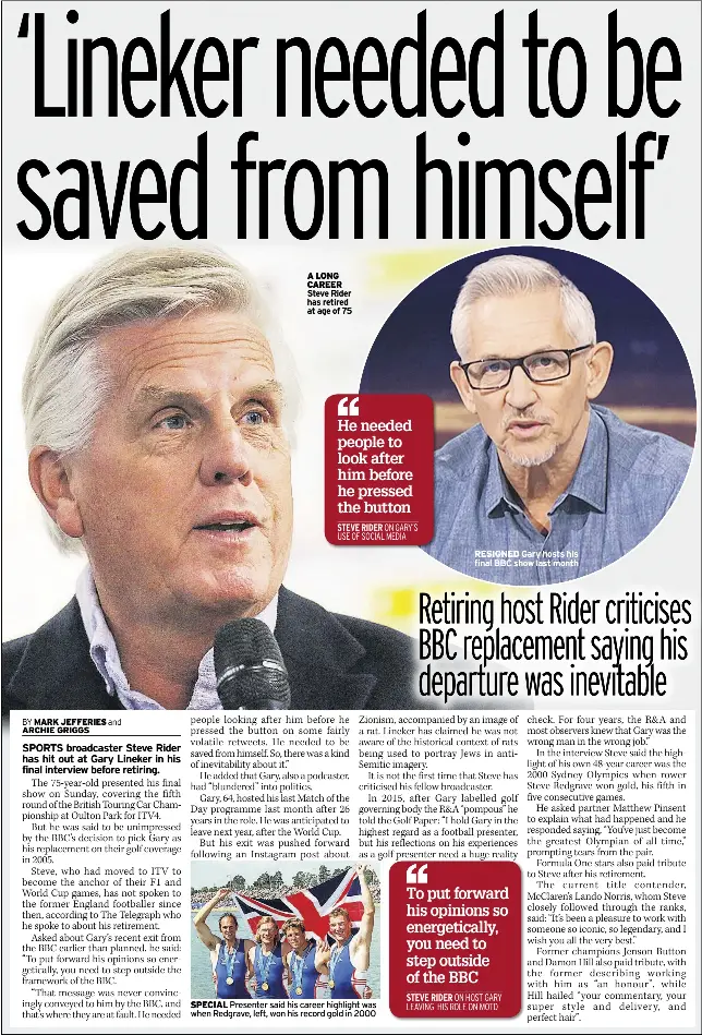 ‘Lineker needed to be saved from himself’ - PressReader