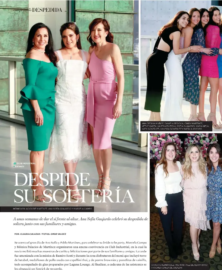 SOFÍA GUAJARDO celebra su despedida de soltera en Club Industrial. - PressReader