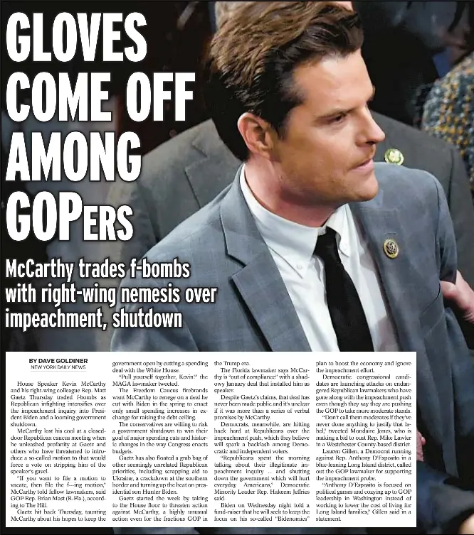 GLOVES COME OFF AMONG GOPERS - PressReader