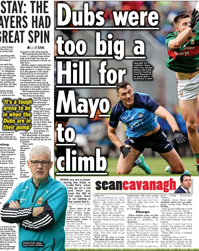 Dubs were too big a Hill for Mayo to climb - PressReader